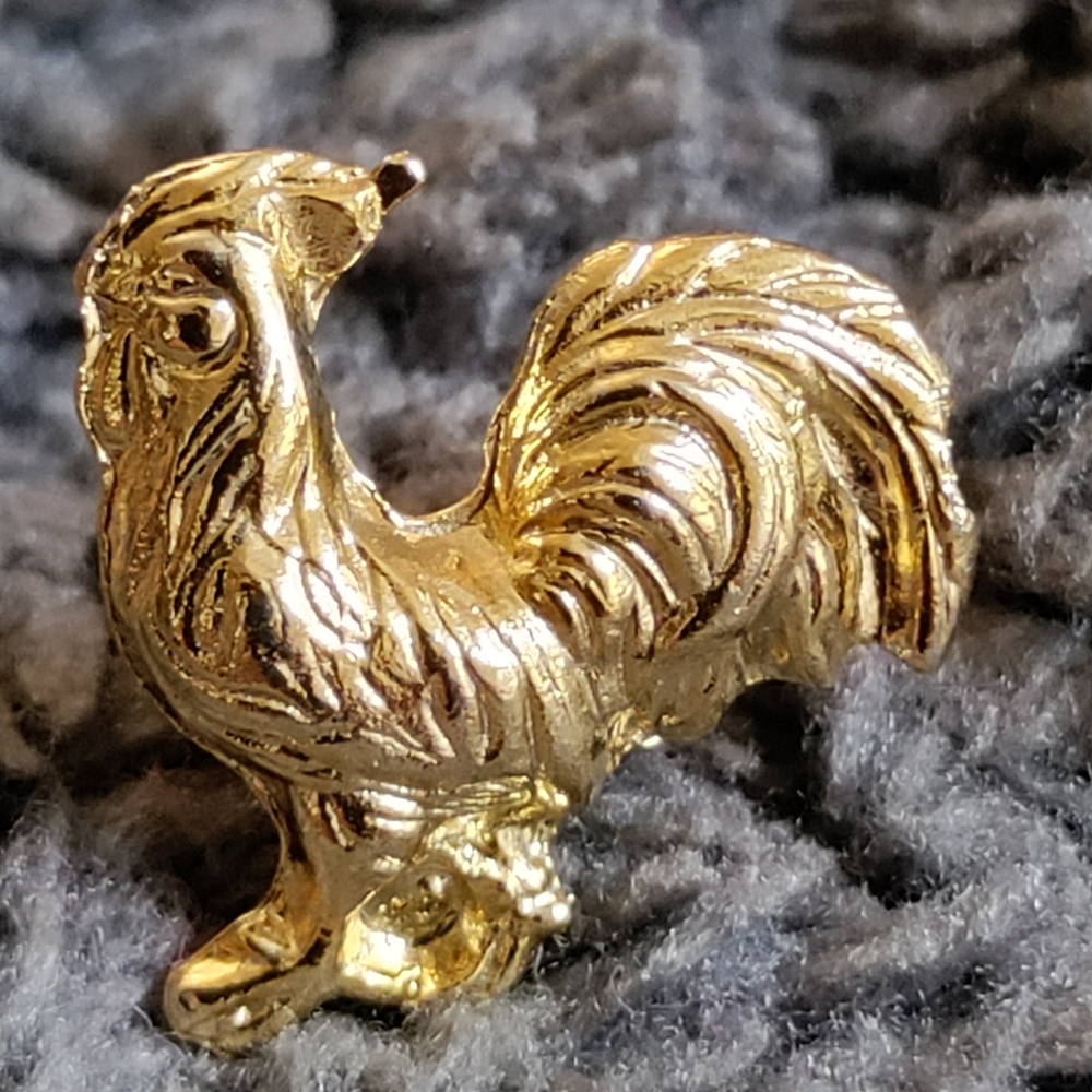 Vintage Ballou Reg'd Rooster Lapel Pin - Gem